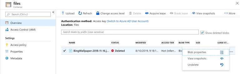 Recover deleted data of Azure Storage - VIKAS KUMAWAT