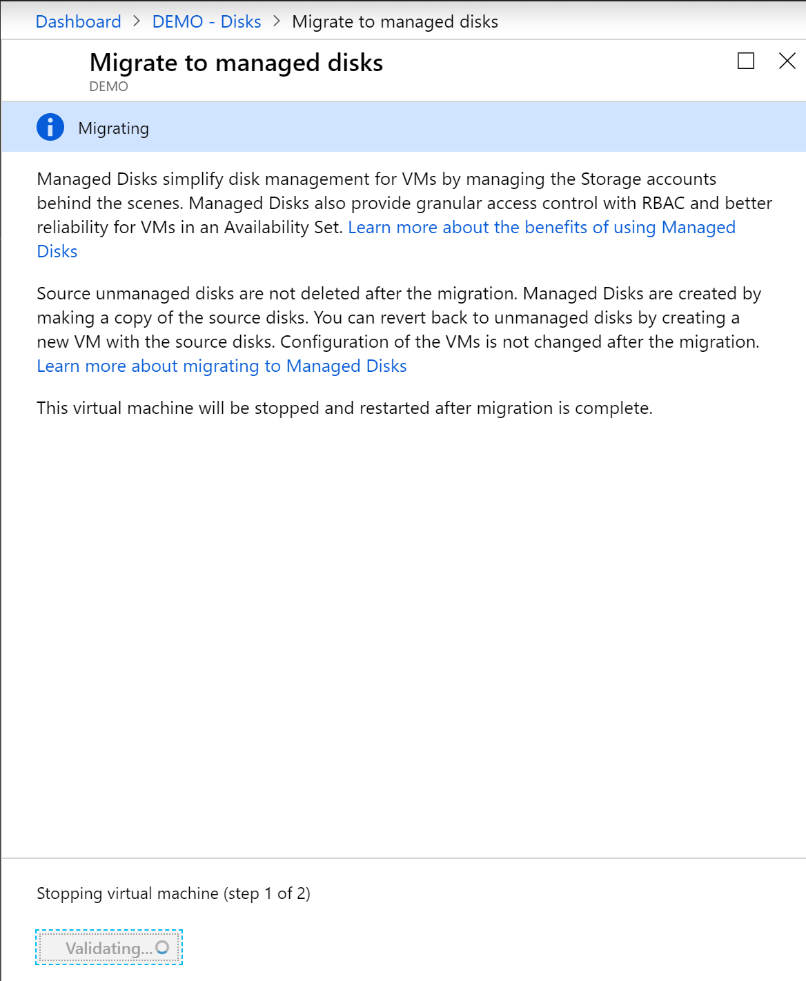 Migrate Azure Vm To Managed Disks Using Azure Portal Vikas Kumawat