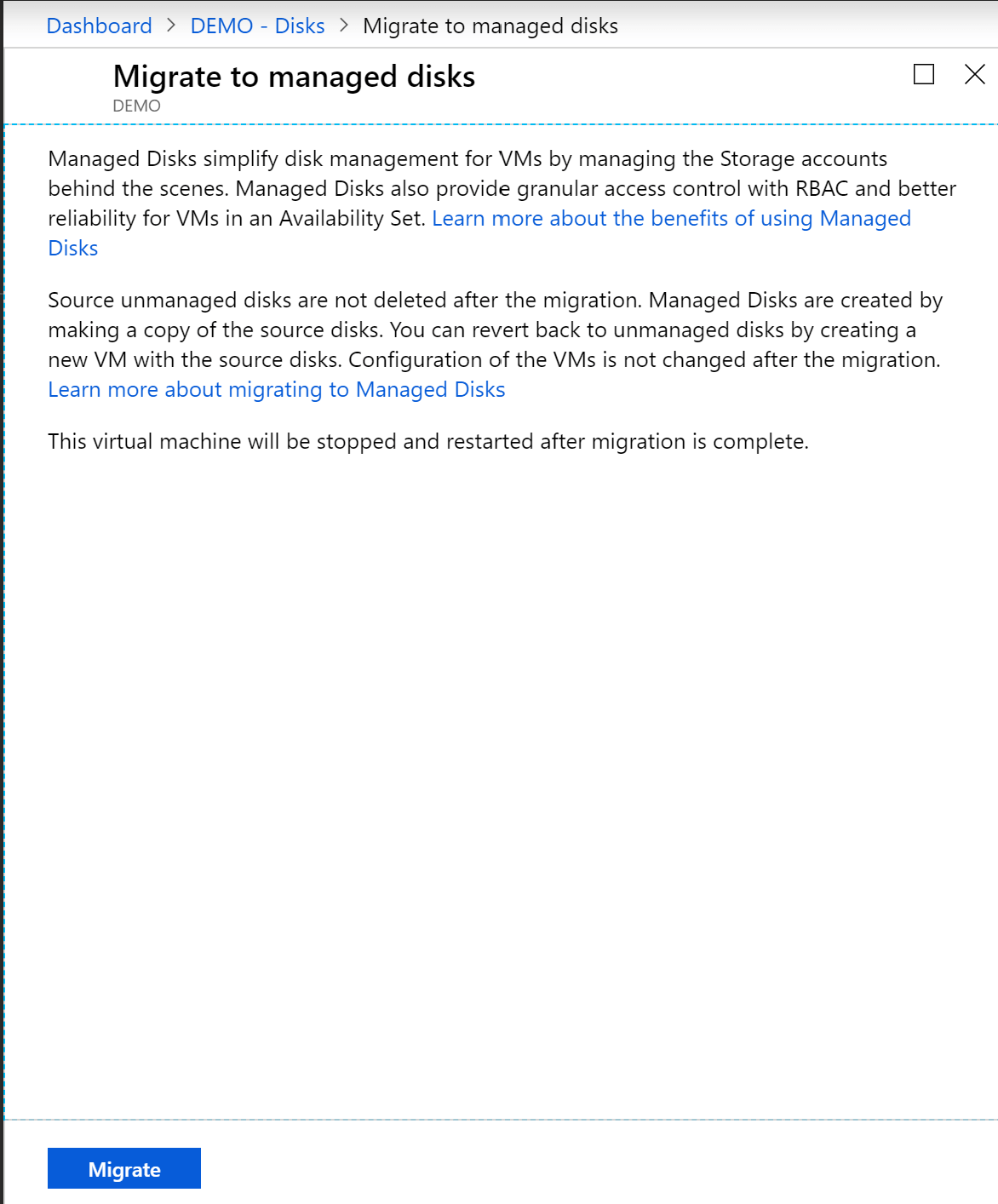 Migrate Azure Vm To Managed Disks Using Azure Portal Vikas Kumawat 6871